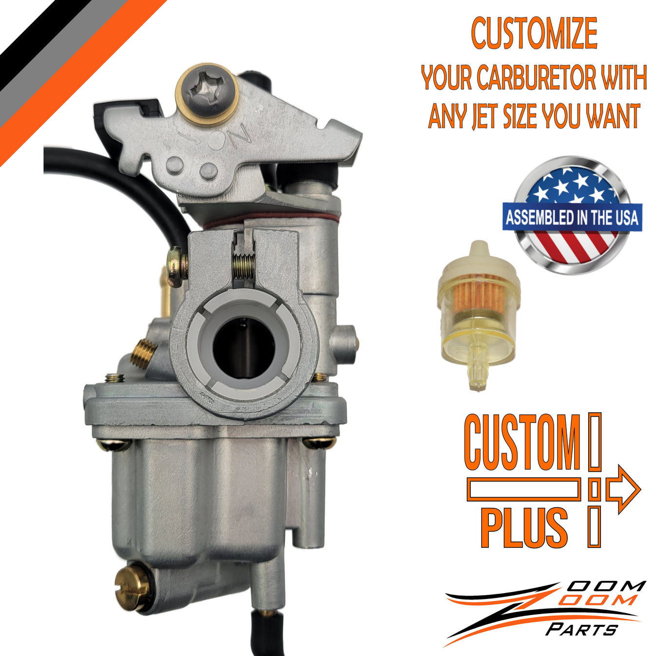 CUSTOM PLUS CARBURETOR FOR 2002 - 2005 SUZUKI LT-A 50 LTA50 KIDS ATV Q ...